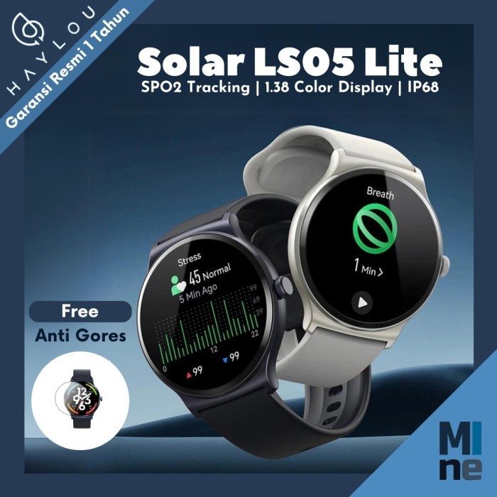 Jual Produk Ready Haylou Solar LS05 Lite Smart Watch IP68 Sp02 Original ...