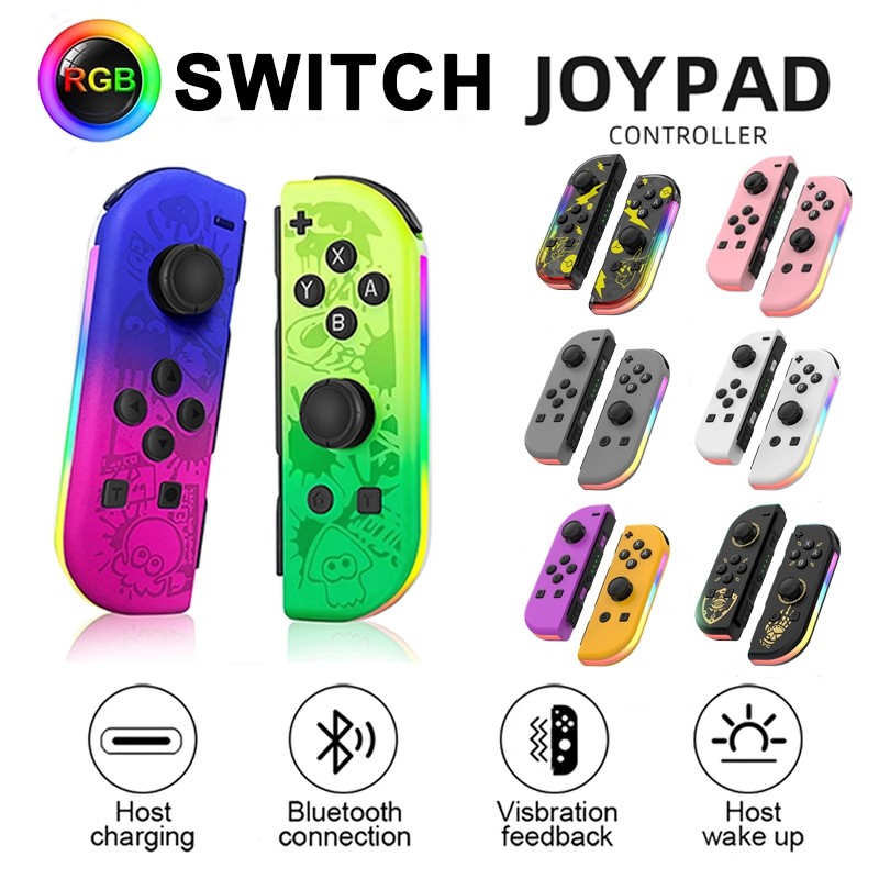 Jual Joypad untuk Nintendo Switch Kontroler Cahaya RGB yang Menyalakan ...