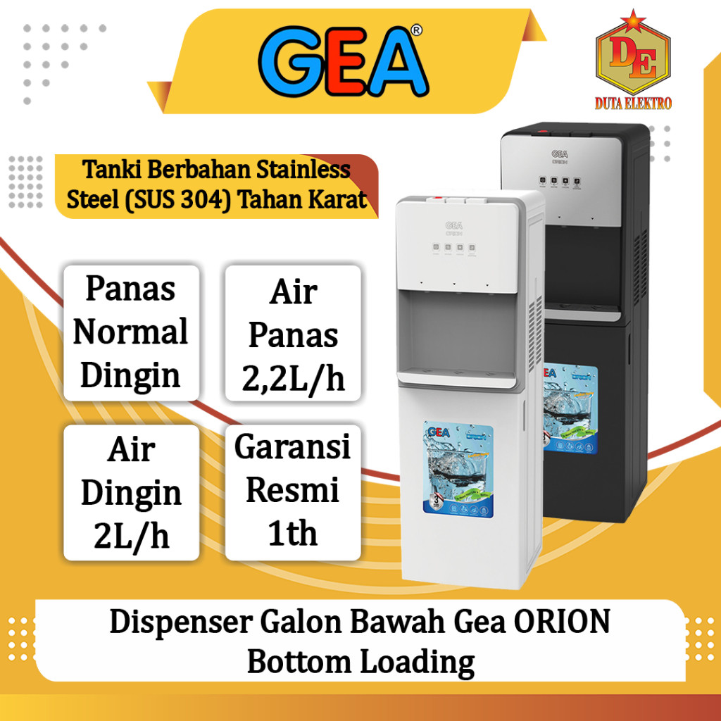 Jual Dispenser Galon Bawah Gea ORION Bottom Loading | Shopee Indonesia