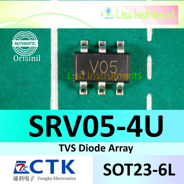 Jual SRV05-4 5V TVS Diode Array 05U SOT-23-6 CTK Electronics | Shopee ...