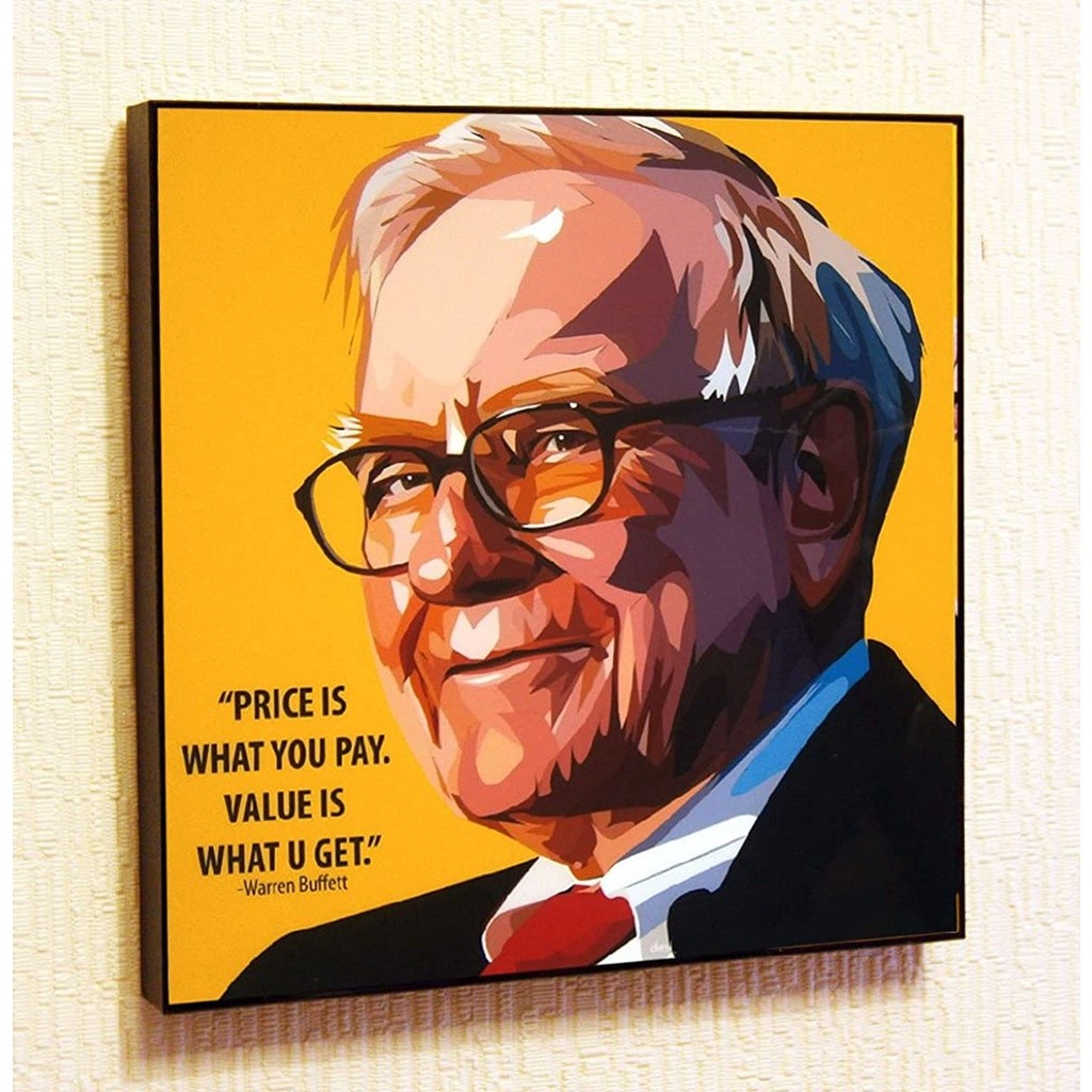 Jual Warren Buffett Poster dan cetak Lukisan Seni POP di atas Kanvas ...