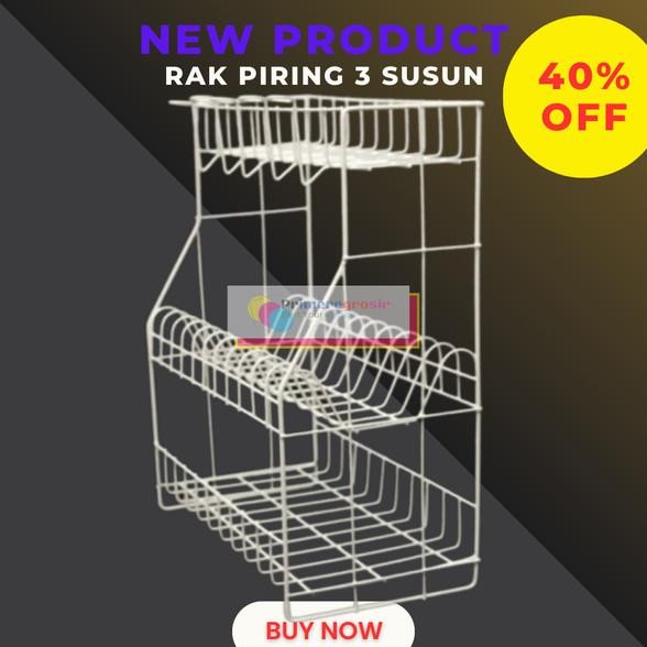 Jual Rak Piring Wastafel Stainless 3 Susun / Rak Dapur Serbaguna ...