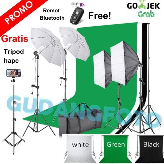 Jual Terbagus Paket Lighting Mini Studio Background Foto Lampu Studio ...