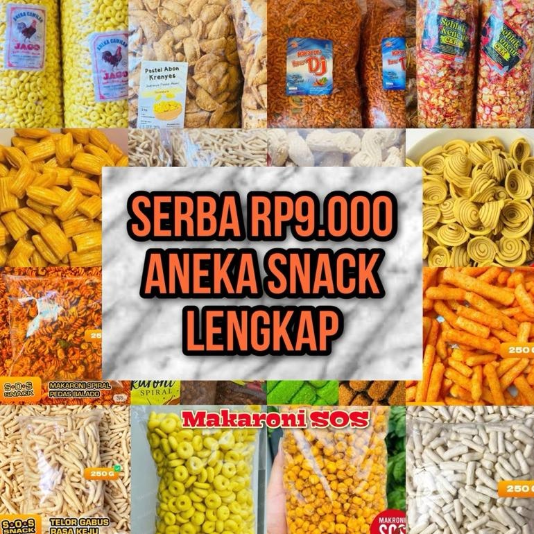 Jual Serbu Serba 9Ribu 250 Gram Snack Camilan Terlengkap Pedas Manis ...