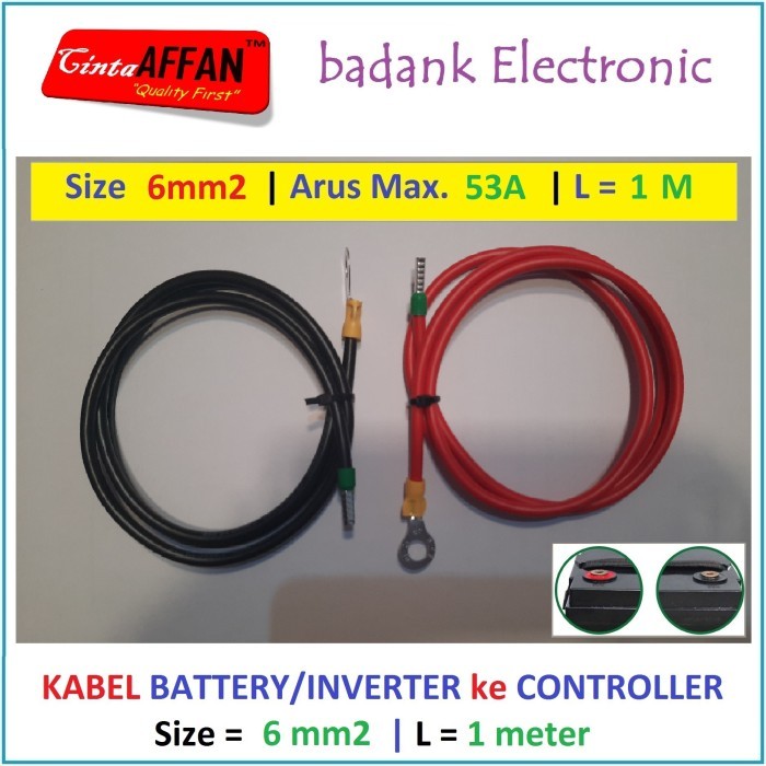 Jual TERMURAH KABEL 6 MM2 INVERTER / BATTERY KE MCB / SCC PANEL SURYA L ...