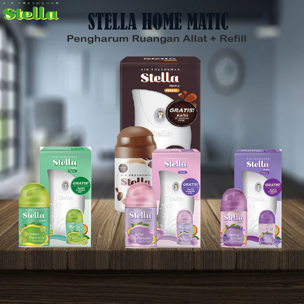 Jual Stella Matic Air Freshener Set Box Alat + Refill + Baterai ...