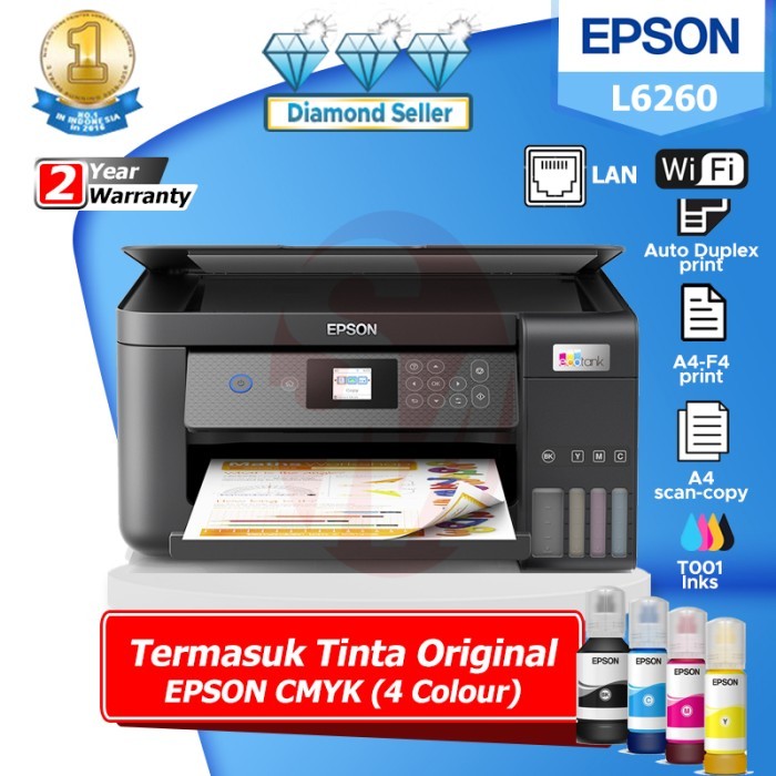 Jual Printer Epson L6260 Print Scan Copy WiFi Duplex Ecotank Inktank ...