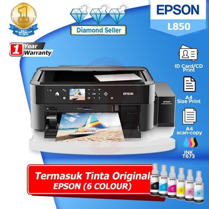 Jual Printer Epson L850 (Print, Scan, Copy, Borderless) | Shopee Indonesia