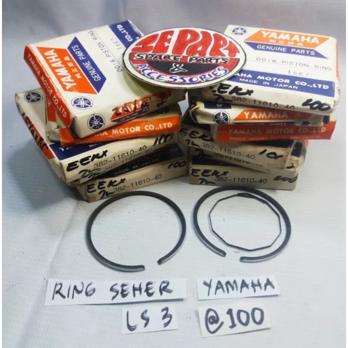 Jual Ring seher LS3 L2 TEBAL YB100 382 Os 100 Piston ring L2G YAMAHA NOS | Shopee Indonesia