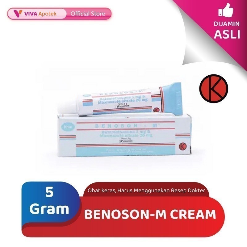 Jual Benoson-M Cream / Infeksi Jamur Kulit / Radang Kulit (5 Gram ...