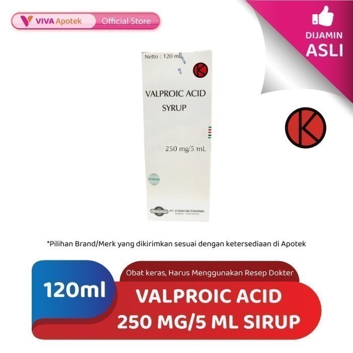 Jual Valproic Acid 250 mg/5 ml Sirup / Kejang / Epilepsi (120 ml ...