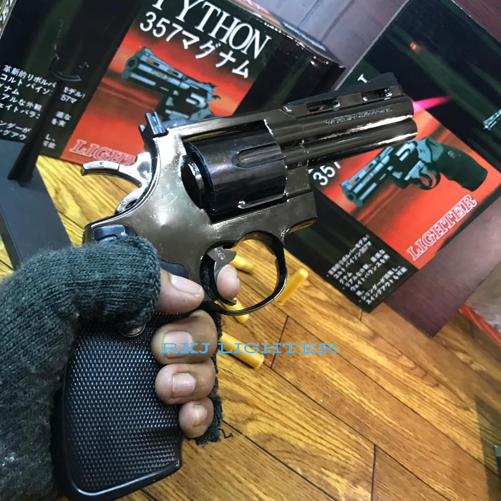Jual korek api model pistol phython ukuran jumbo bisa di isi ulang ...