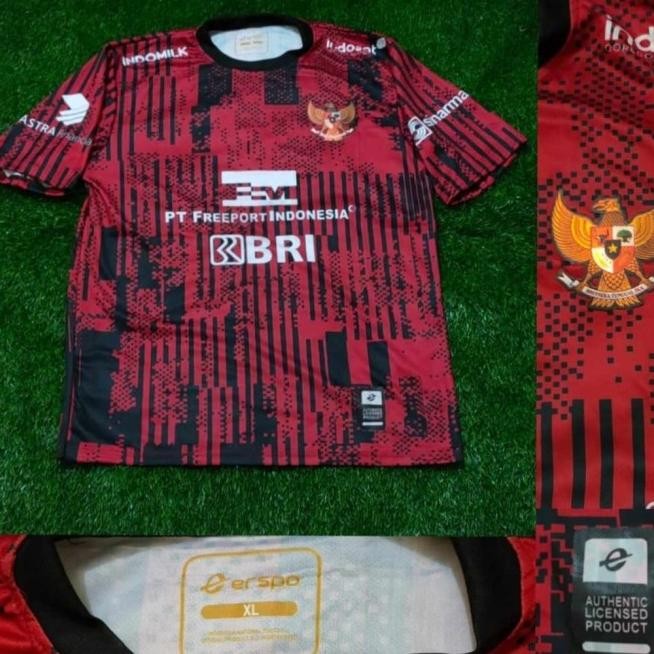 Jual Jersey Baju Bola Timnas Indonesia Training Prematch 2024 Merah ...