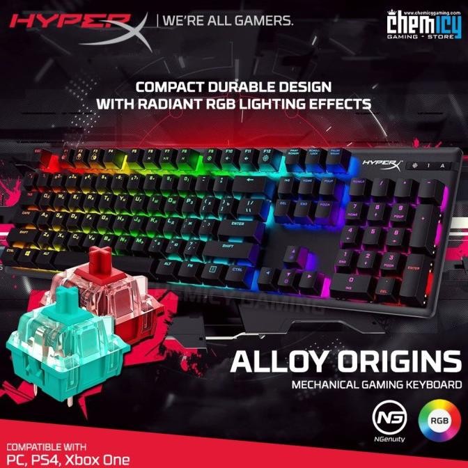 Jual HyperX Alloy Origins RGB Fullsize Mechanical Gaming Keyboard ...