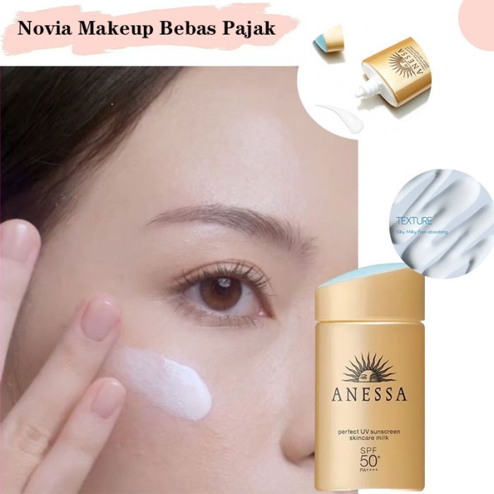 Jual Anessa Sunscreen Perfect UV Sunscreen Skincare Milk Spf 50+Pa++++ 60ml | Shopee Indonesia