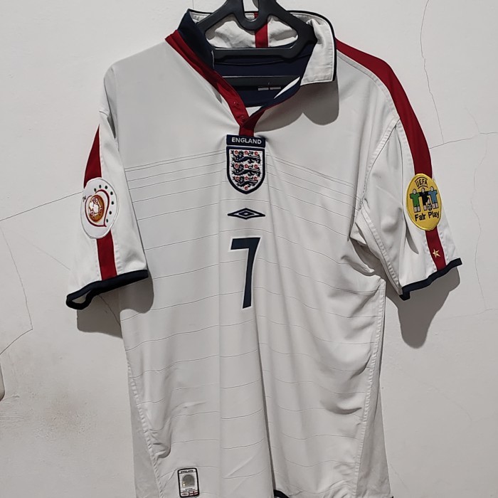 Jual JERSEY TIMNAS INGGRIS ENGLAND EURO 2004 BECKHAM 7 | Shopee Indonesia