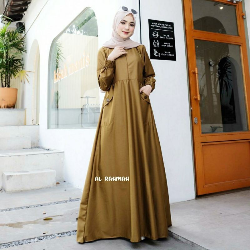 Jual Baju PNS GAMIS KERJA DINAS TOYOBO KHAKI PEMDA/PNS/PDH/HITAM PUTIH ( SHAFIRA ) | Shopee ...