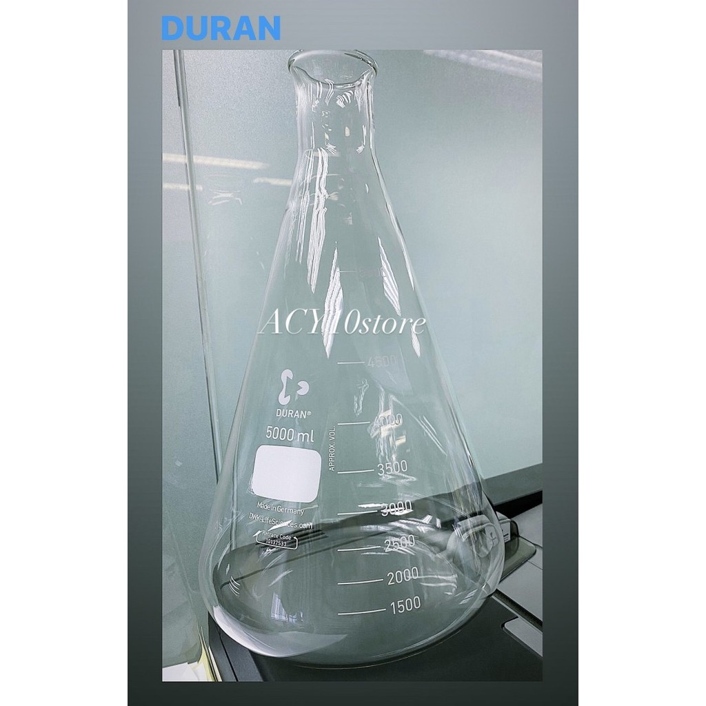 Jual Sale Duran Erlenmeyer Flask, Narrow Neck 3000Ml, 5000Ml | Shopee Indonesia