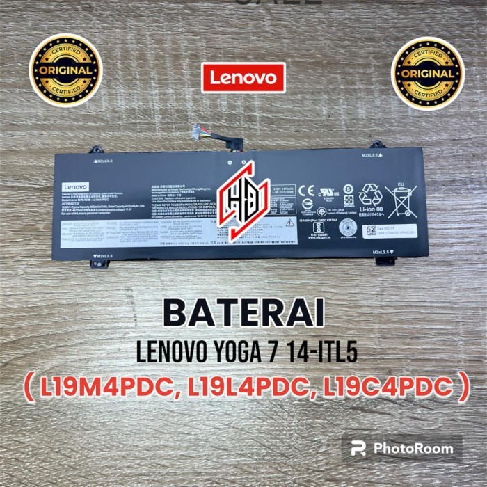 Jual Battery Baterai ORIGINAL Lenovo Ideapad Yoga 7 L19C4PDC L19L4PDC ...
