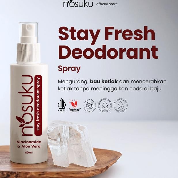 Jual Nosuku Stay Fresh Deodorant Spray - Lemongrass Tawas Niacinade ...
