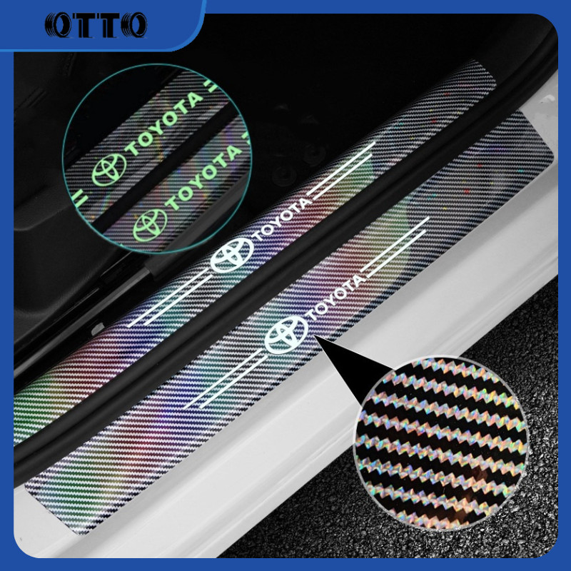 Jual [OTTO] Sticker Pintu Mobil Pelindung Sill Plate Mobil Carbon Fiber ...