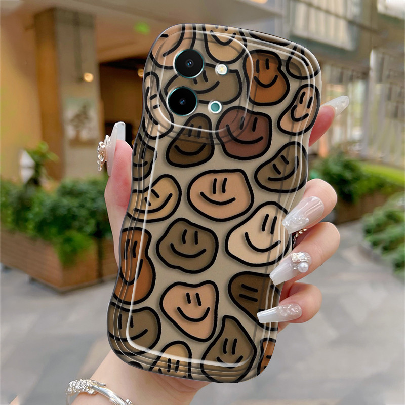 Jual Casing Hp Untuk VIVO Y28 2024 Case pola Emoji tertawa gelombang ...