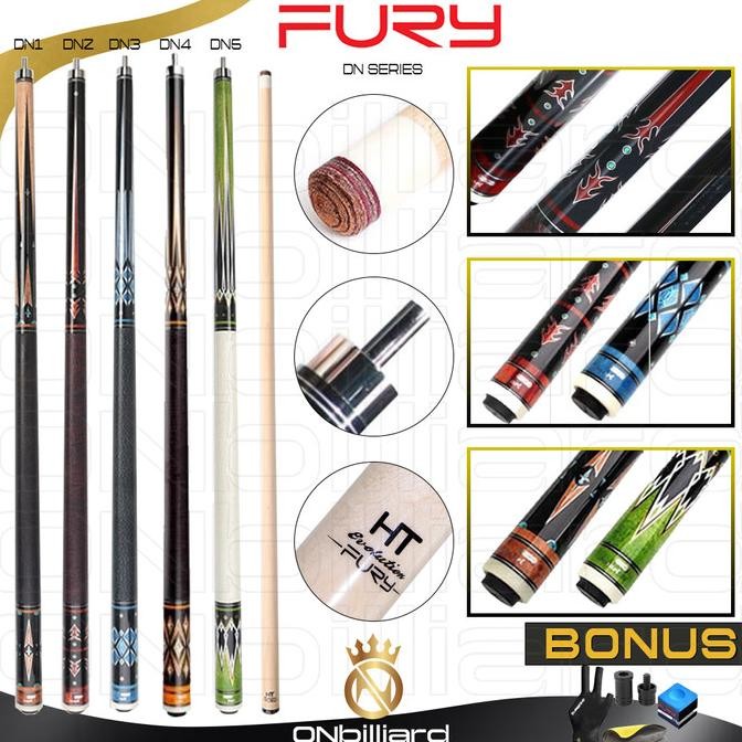 Jual Stick Billiard Fury DN Series DN-1 DN-2 DN-3 DN-4 Cue / Stik ...