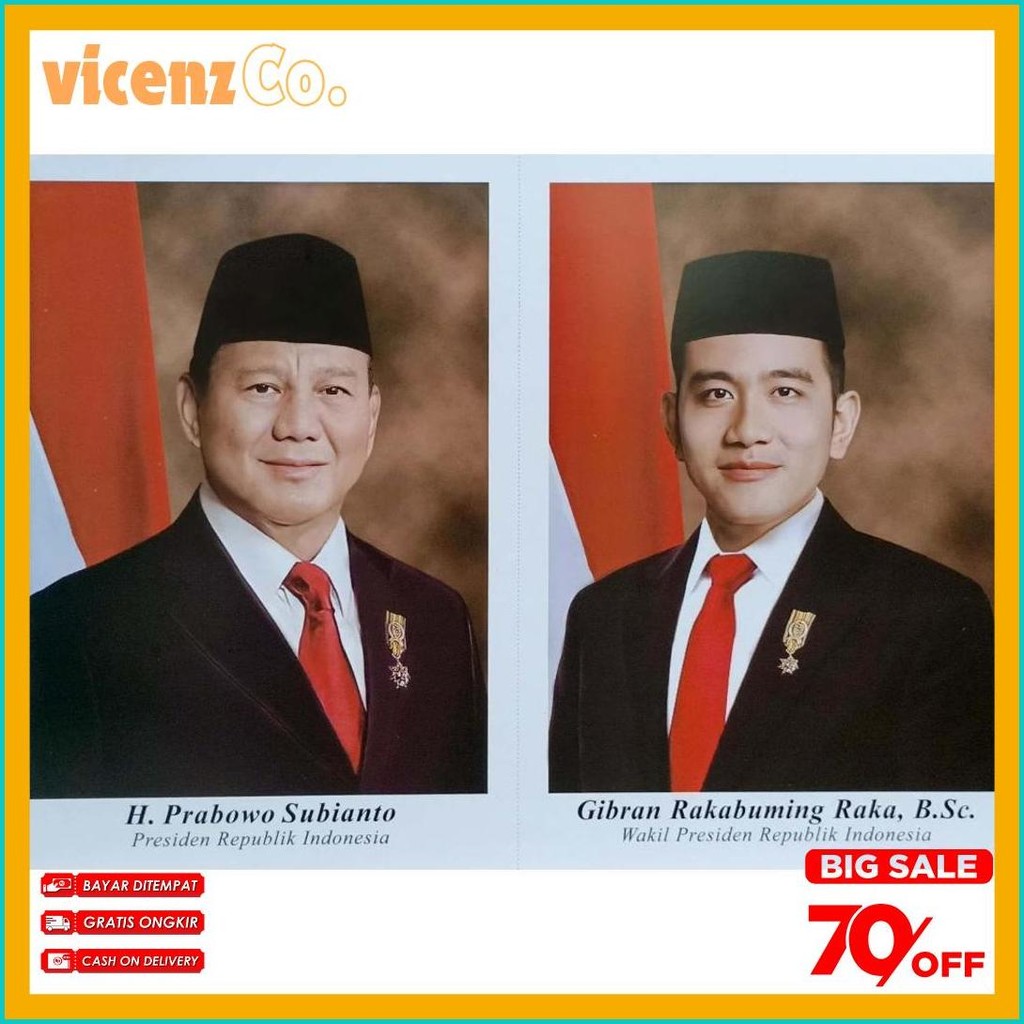 Jual Gambar Foto Poster Presiden Dan Wakil Presiden Republik Indonesia ...