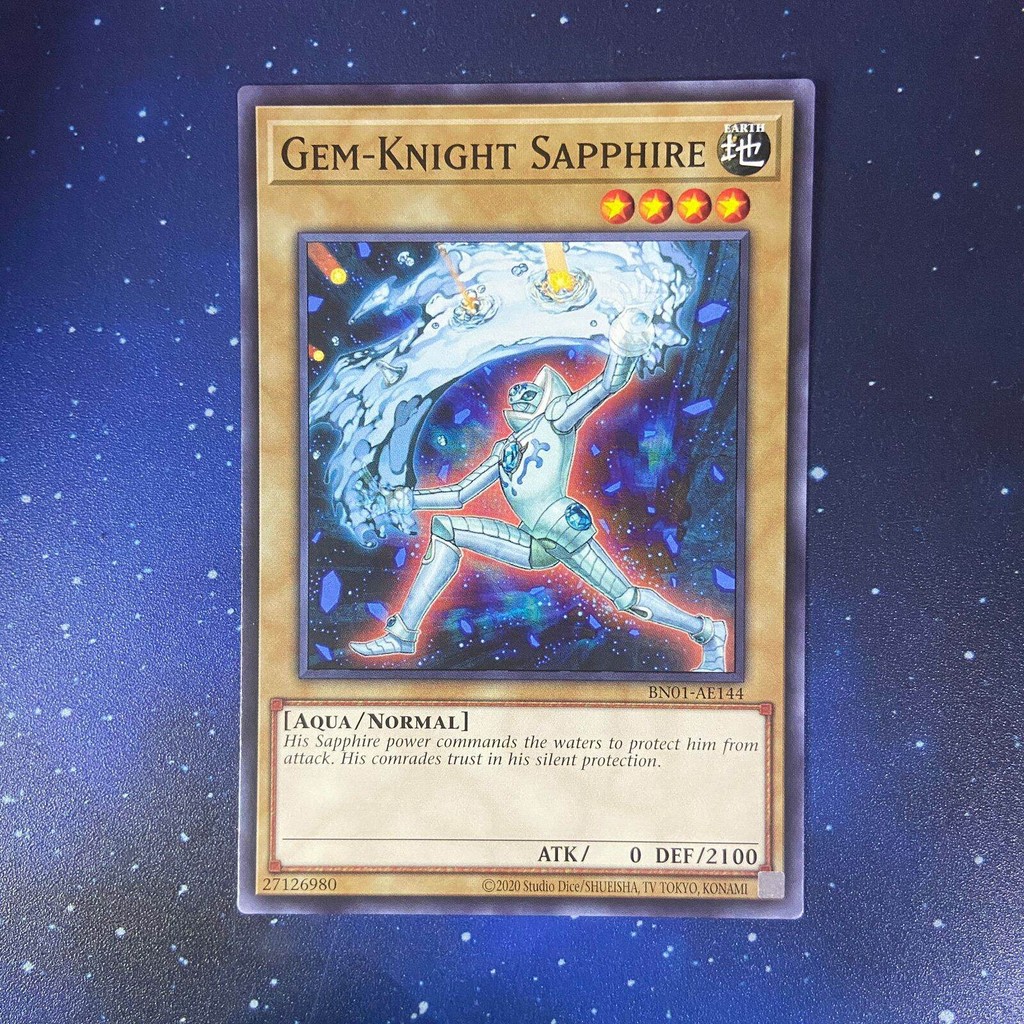 Jual yugioh AE Gem Knight Sapphire BN01-AE144 C original | Shopee Indonesia
