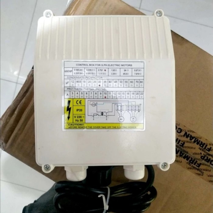 Jual langsung order saja] Control Box Pompa Air Submersible Firman 1 HP ...