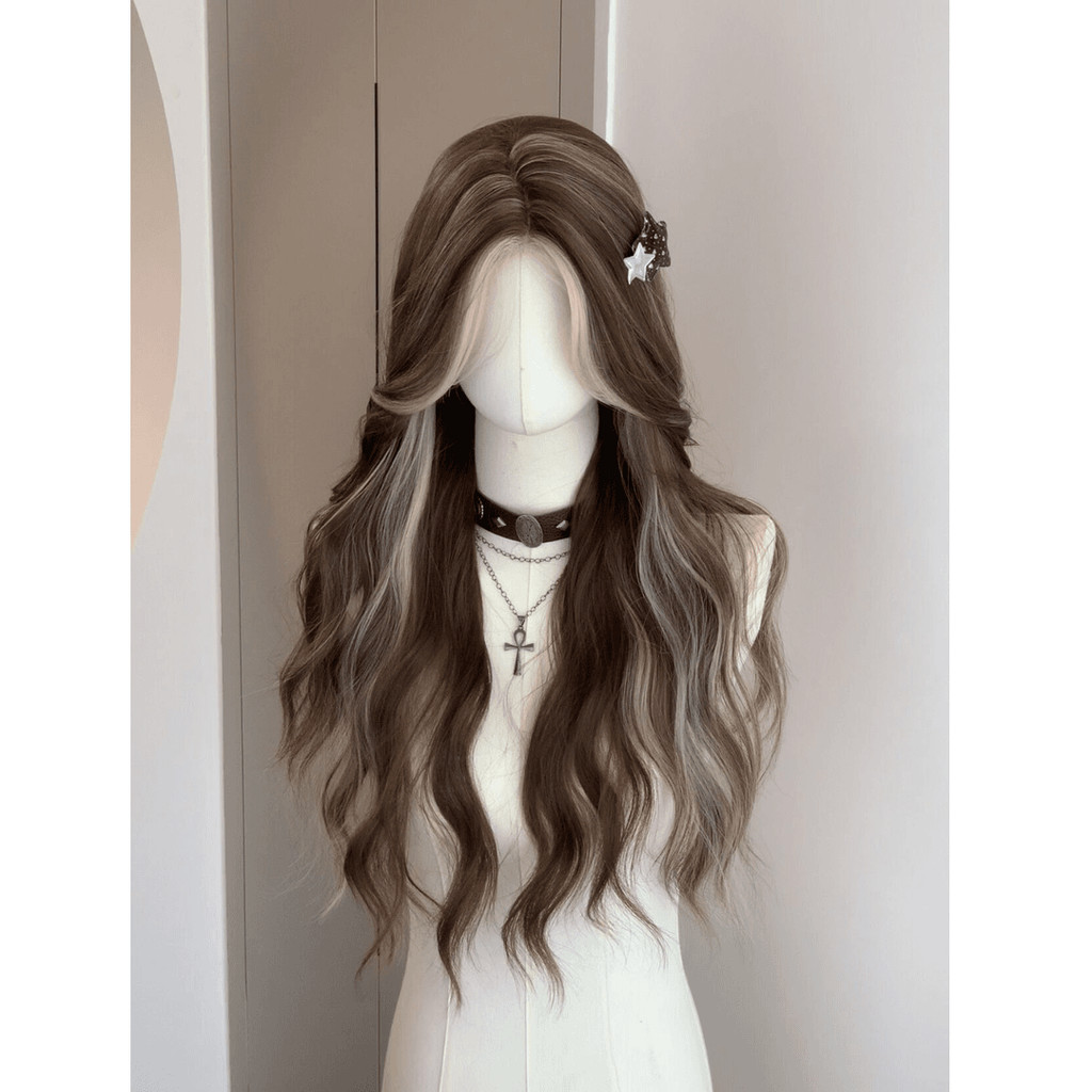 Jual Lace front wig 2 warna Rambut palsu wanita panjang rambut palsu ...