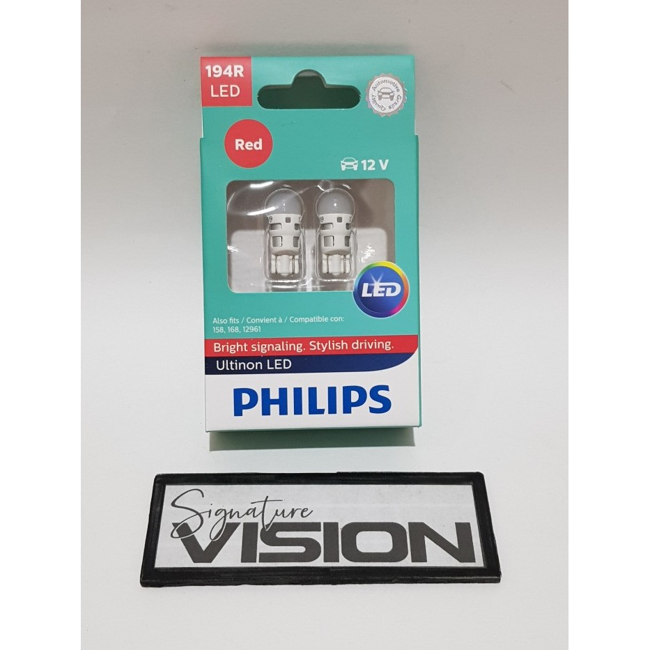 Jual PHILIPS ULTINON LED T10 RED MERAH LAMPU SENJA SIDE MARKER | Shopee ...