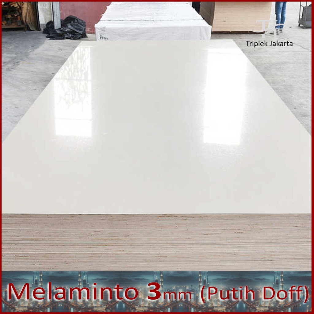 Jual Triplek Melamin 3mm 110x120 cm | ISI 2 LEMBAR | Putih Doff 1 Muka ...