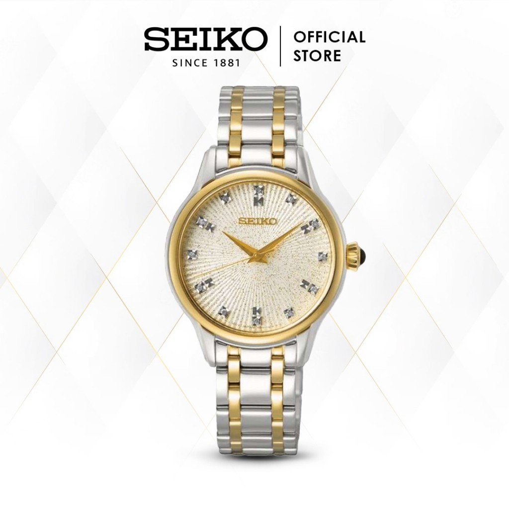 Jual Jam Tangan Wanita Seiko Diamond SRZ550P1 SRZ550 Cream Sparkle ...