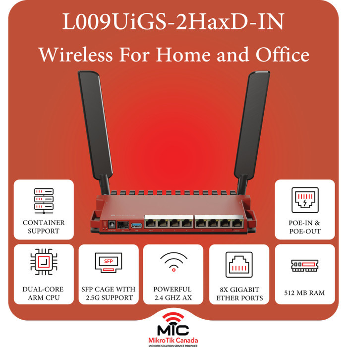 Jual Mikrotik L009UIGS-2HaxD-in , Wifi 6 Router Wireless / pengganti ...