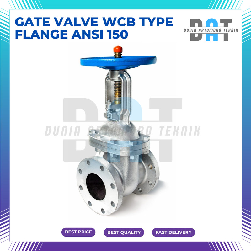 Jual 2" Stop Kran Gate Valve WCB Carbon Steel / Cast Steel ASTM A216 ...