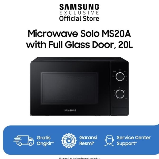 Jual SAMSUNG MICROWAVE OVEN SOLO MS20A WITH FULL GLASS DOOR, 20L NEW ...