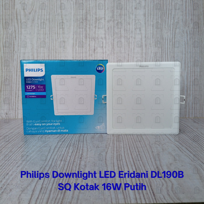 Jual Lampu Philips Downlight Eridani DL190B Kotak LED12 D150 16W SQ | Shopee Indonesia