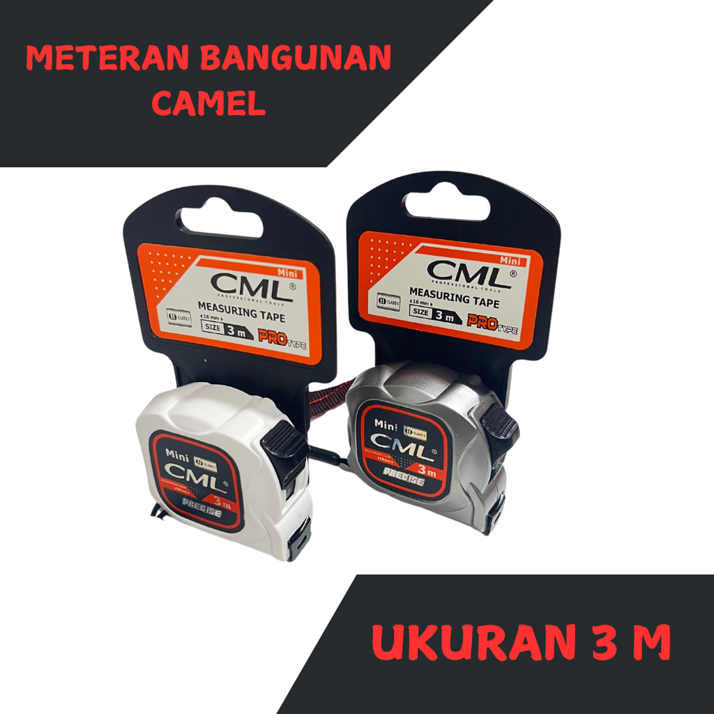 Jual CAMEL Meteran Karet Mini Ukuran 3 Meter / Meteran Tukang bangunan ...