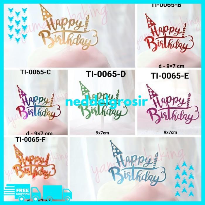 Jual CAKE TOPPER HIASAN KUE TULISAN HAPPY BIRTHDAY ULANG TAHUN ONGKIR ...