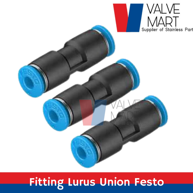 Jual QS-8 Fitting Union Lurus Slip Lock Nipple Nepel Selang 8mm x 8mm FESTO | Shopee Indonesia
