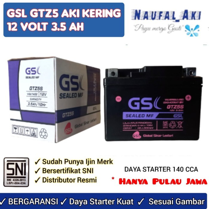 Jual Aki Motor Honda BEAT GSJ GTZ5 Aki kering siap pakai | Shopee Indonesia