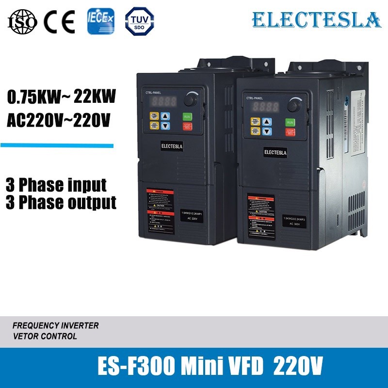 Jual Inverter VFD Tiga Fase ke Tiga Fase 220V 0,75KW/1,5KW/2,2KW/3KW/4,4KW/5,5KW Pengendali ...
