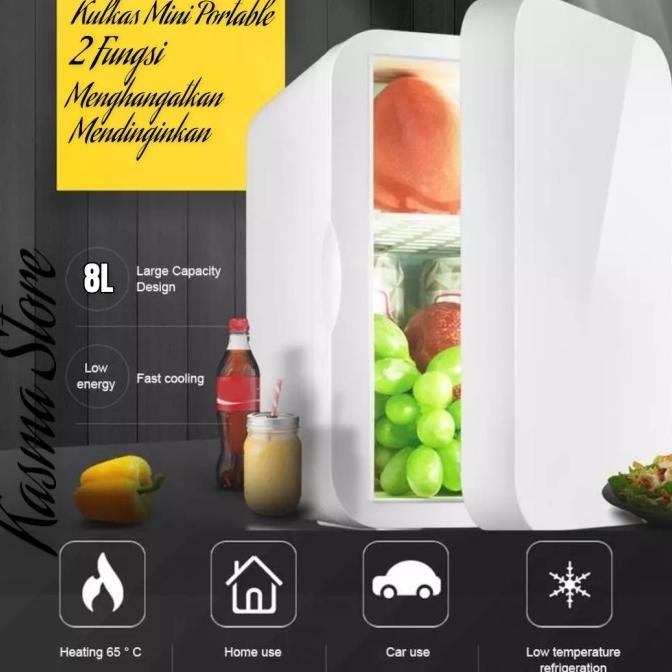 Jual Kulkas Mini Portable Home Mobil Use Cooler Warmer Refrigerator 8L ...