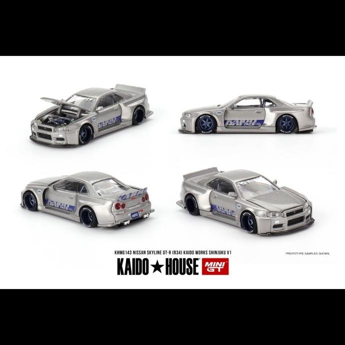 Jual TERBARU MINI GT KAIDO KHMG143 NISSAN SKYLINE GT-R R34 KAIDO WORKS ...