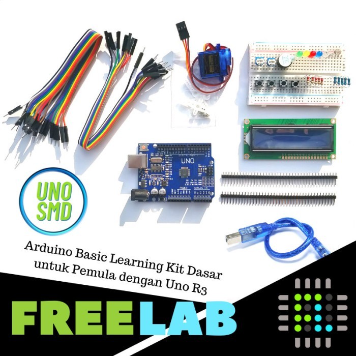 Jual Paket Basic Learning Kit Dasar utk Pemula dgn Uno R3 SMD + Tutorial | Shopee Indonesia