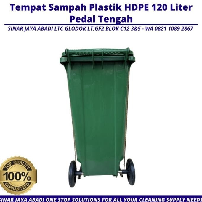 Jual Tempat Sampah Plastik 120 Liter Roda Pedal Plastic Dust Bin Wheel Tong | Shopee Indonesia