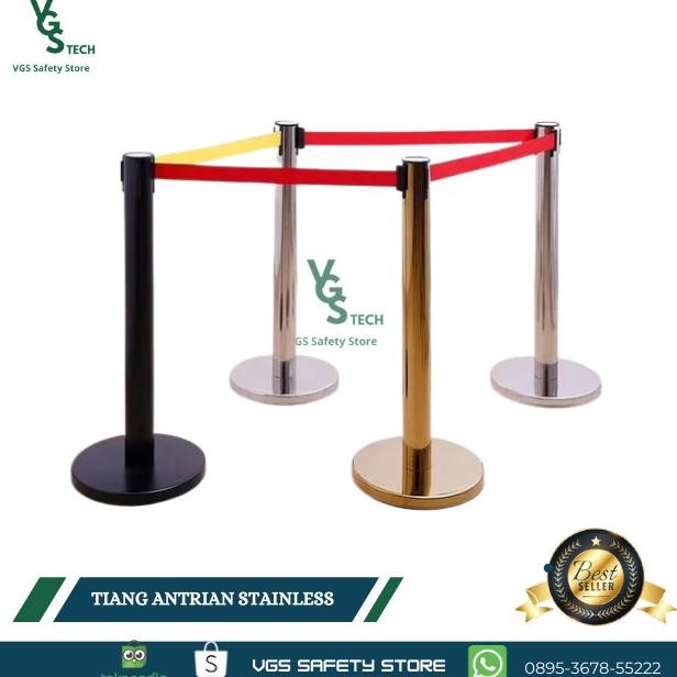 Jual Tiang Antrian Stainless Pembatas Tiang Antrian Bank | Shopee Indonesia