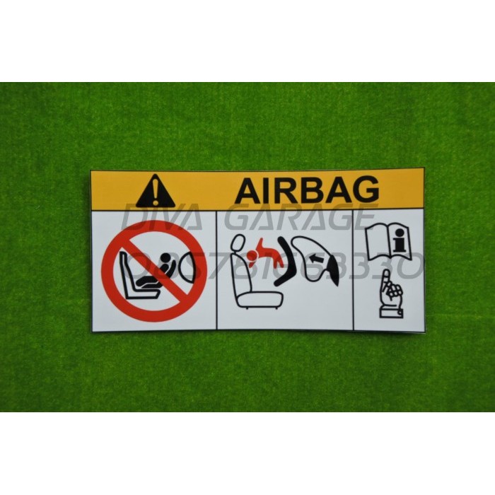 Jual sticker stiker airbag sunvisor mobil caution plate | Shopee Indonesia