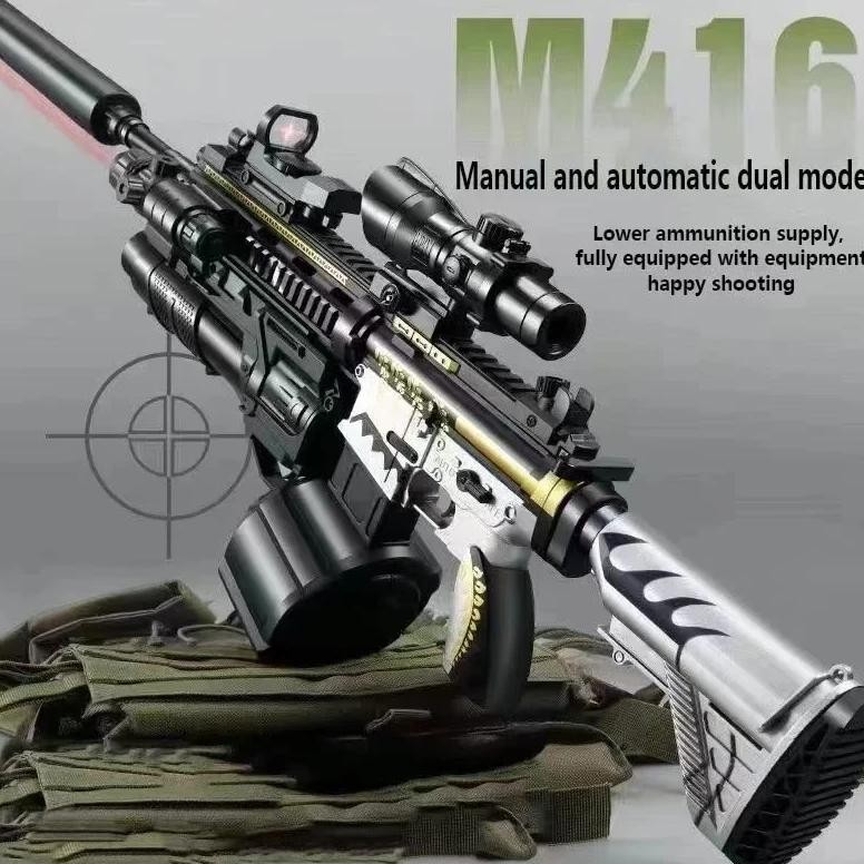 Jual M416 GEL GUN ELECTRIC SOFT BULLET TOY GUN TOY AIR RIFLE GUN ...